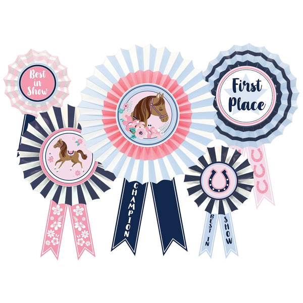 Equestrian Party Fans for Horse Birthday Decorations - Stesha Party