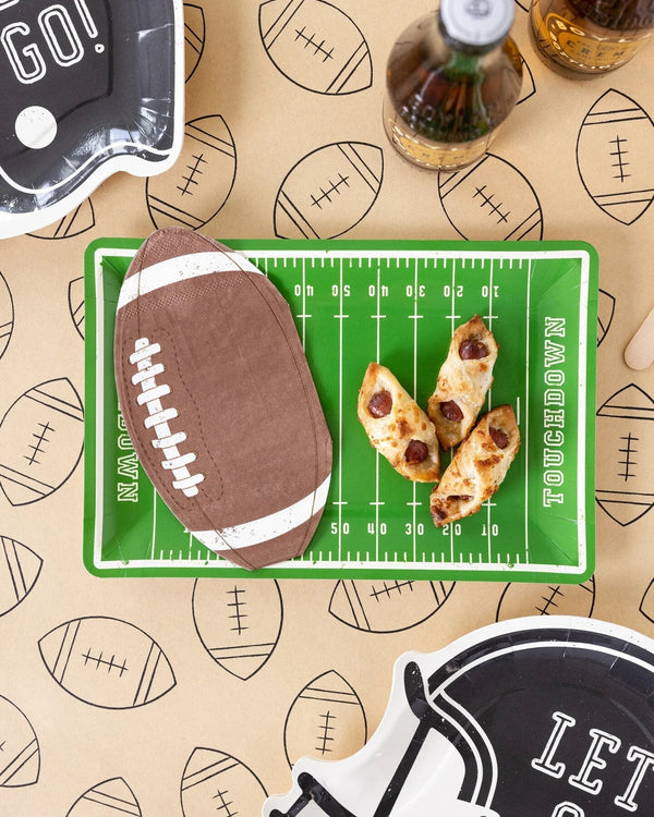 Football Field Game Day Paper Plates - Tailgate Party Supplies - Stesha ...