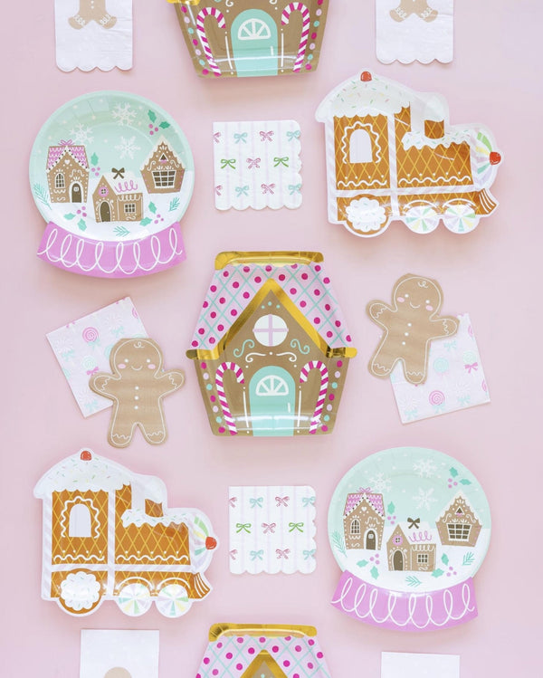 Gingerbread Candy House Plates - Stesha Party - christmas, gingerbread ...