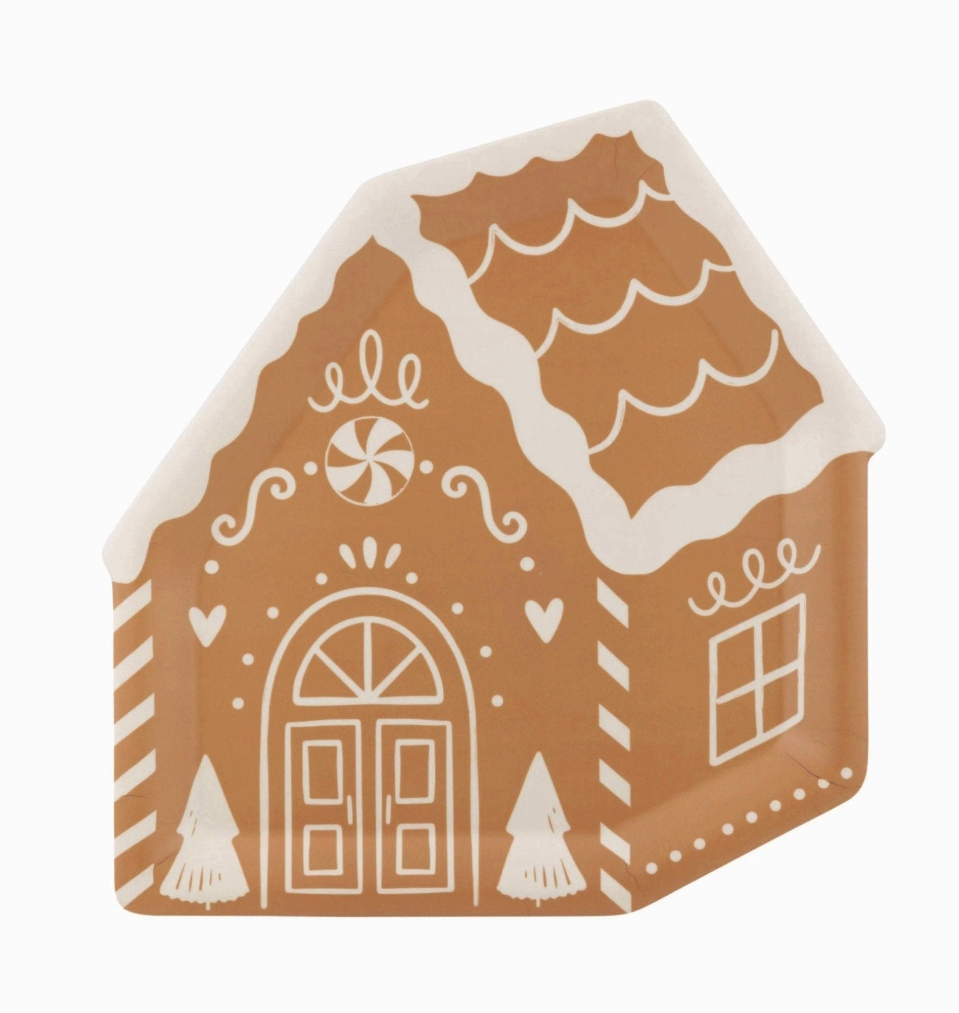 Gingerbread House Plates - Stesha Party - christmas, gingerbread, plate