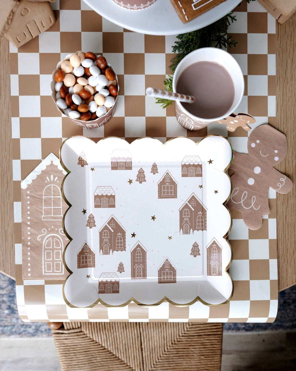 Gingerbread Village Plates - Stesha Party - christmas, gingerbread, plate