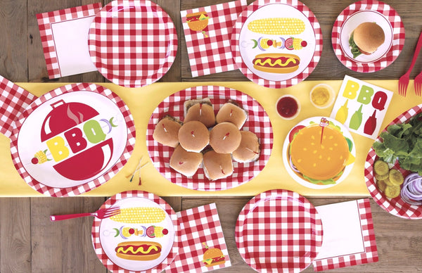Hamburger Paper Plates - Stesha Party