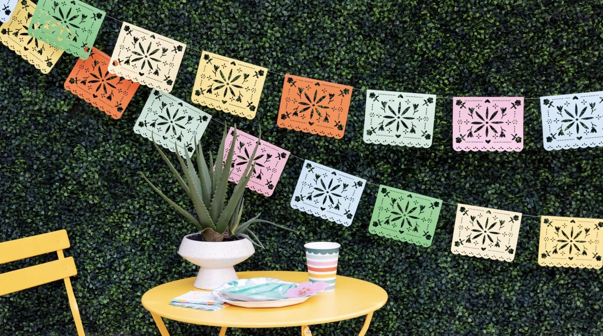Papel Picado Fiesta Banner - Stesha Party - banner garland, birthday ...