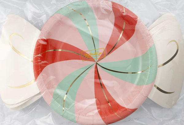 Peppermint Candy Plates - Stesha Party - candy, christmas, merry bright