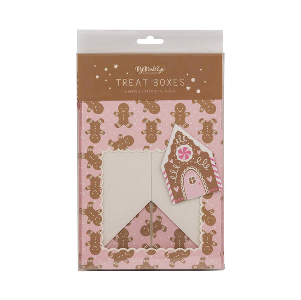 Pink Gingerbread Cookie Boxes 6ct - Stesha Party - bag box, christmas ...