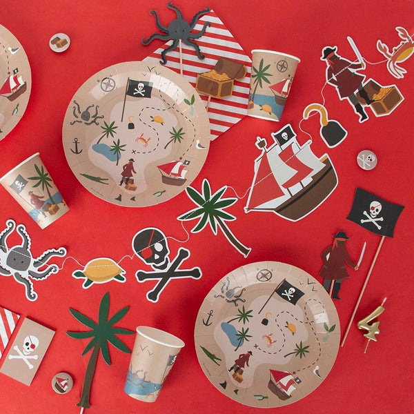 Pirate Treasure Party Cups - Stesha Party - birthday boy, boy birthday, cup