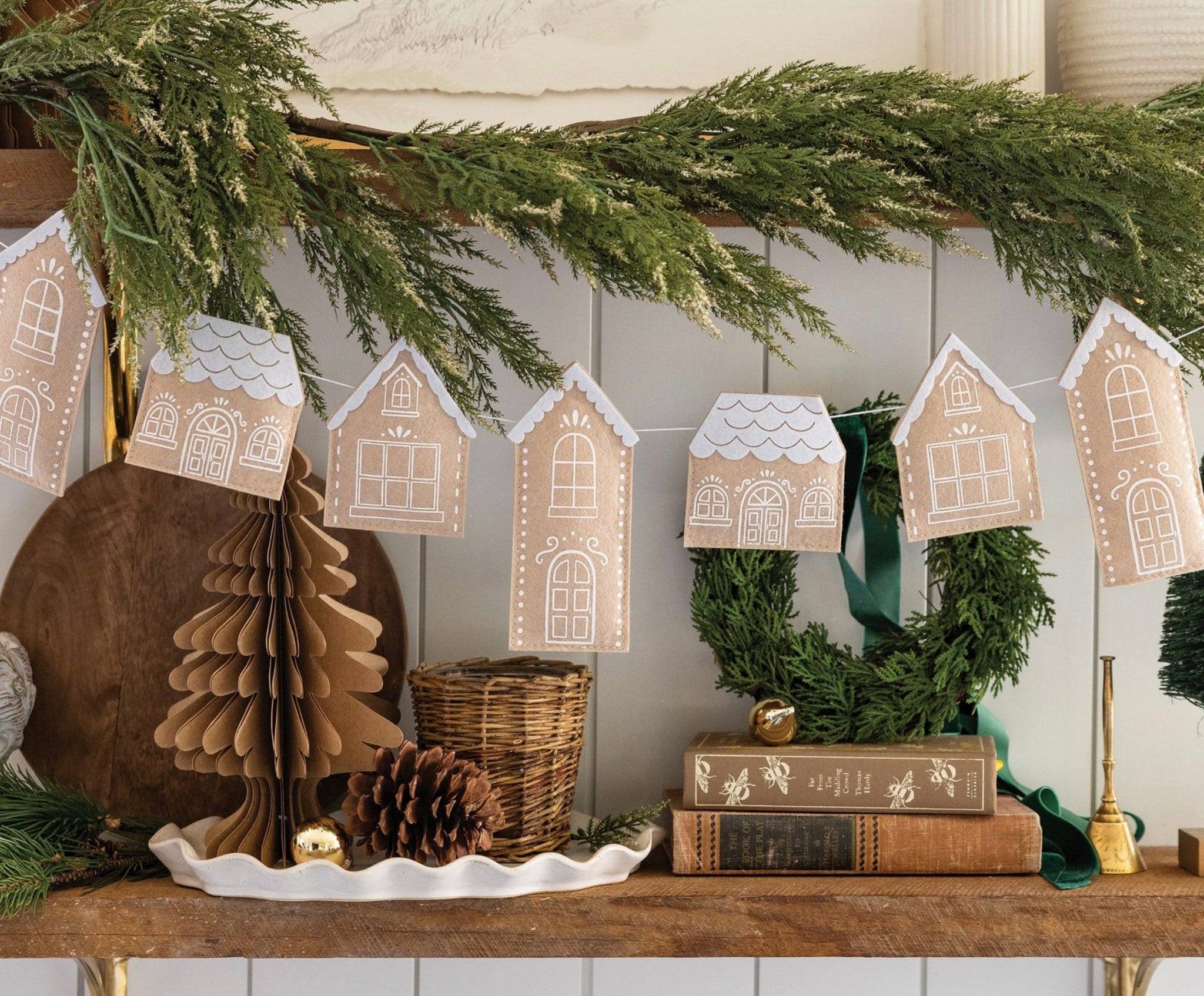 Puffy Gingerbread Banner - Stesha Party - banner garland, christmas ...