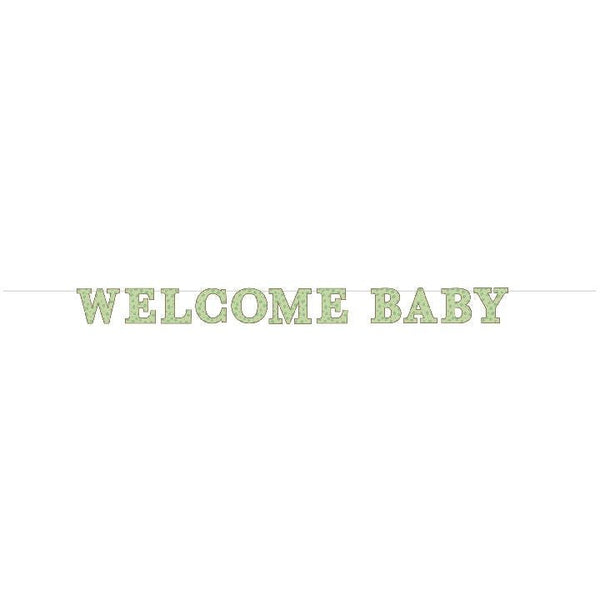 Safari Welcome Baby Banner for Baby Shower Decorations - Stesha Party