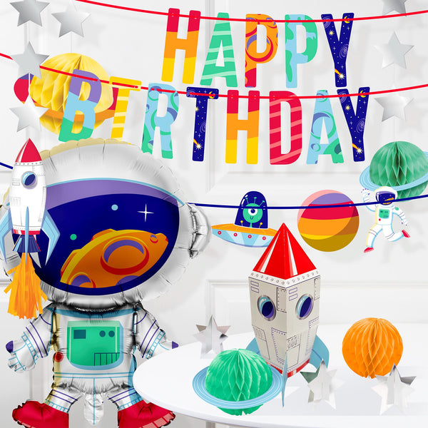 Space Birthday Banner - Stesha Party - banner garland, birthday boy ...