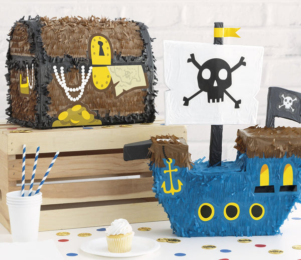 Treasure Chest Pirate Party Piñata - Stesha Party - birthday boy, boy ...