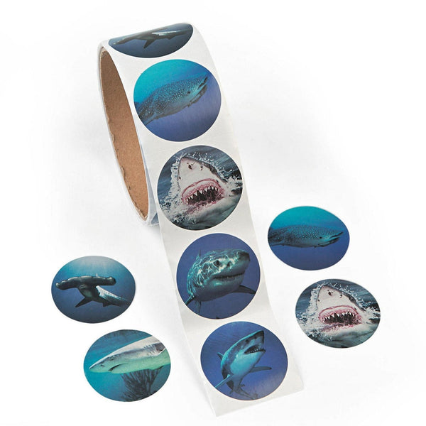 Shark Stickers Roll 100ct - Stesha Party