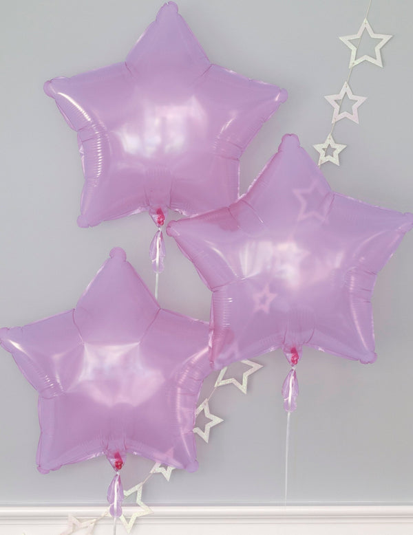 Translucent Purple Star Party Balloons 3ct - Stesha Party