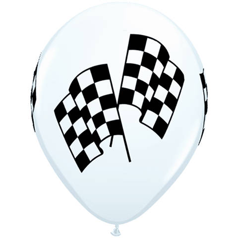 Checkered Flag Balloons 5ct - Stesha Party