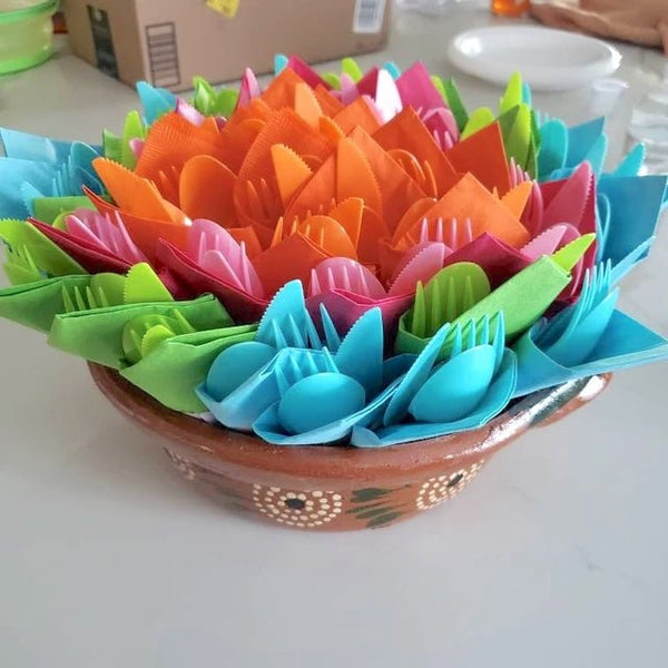 Fiesta Party Colorful Cutlery Bag Set - Stesha Party