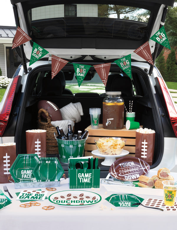 Football Touchdown Serving Paper Plates - Platter Size - Stesha Party