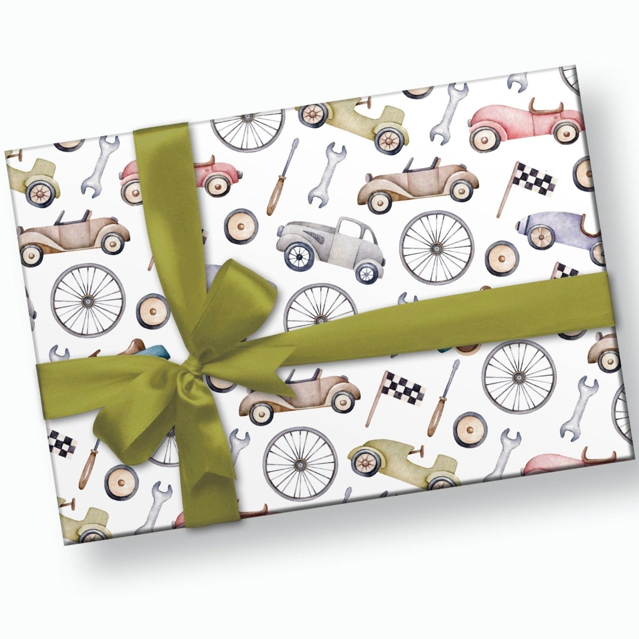Vintage Car Wrapping Paper - Stesha Party